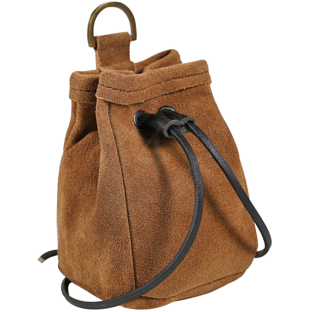 Medieval Drawstring Belt Bag to Hang on a Metal Loop, 13x10cm ...