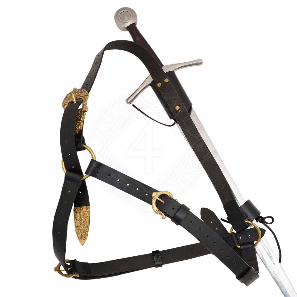 Noble Sword Back Sheath for LARP, Cosplay and Medieval Events, Black ...