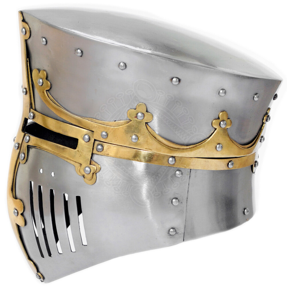 Early Great Helmet, Crusader Pot Helm, 13th C., 1.2 mm Steel ...