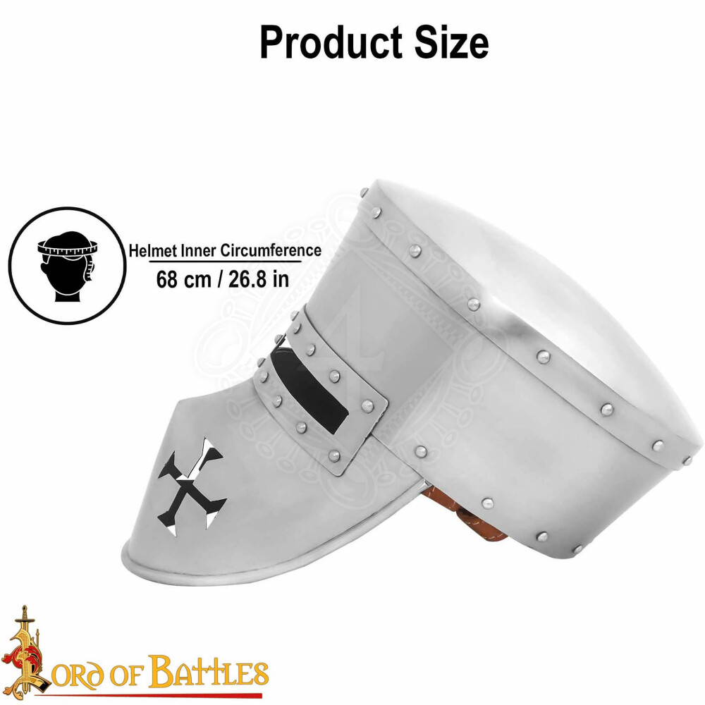 Flat-topped Crusader Helm, 13th century | Outfit4events