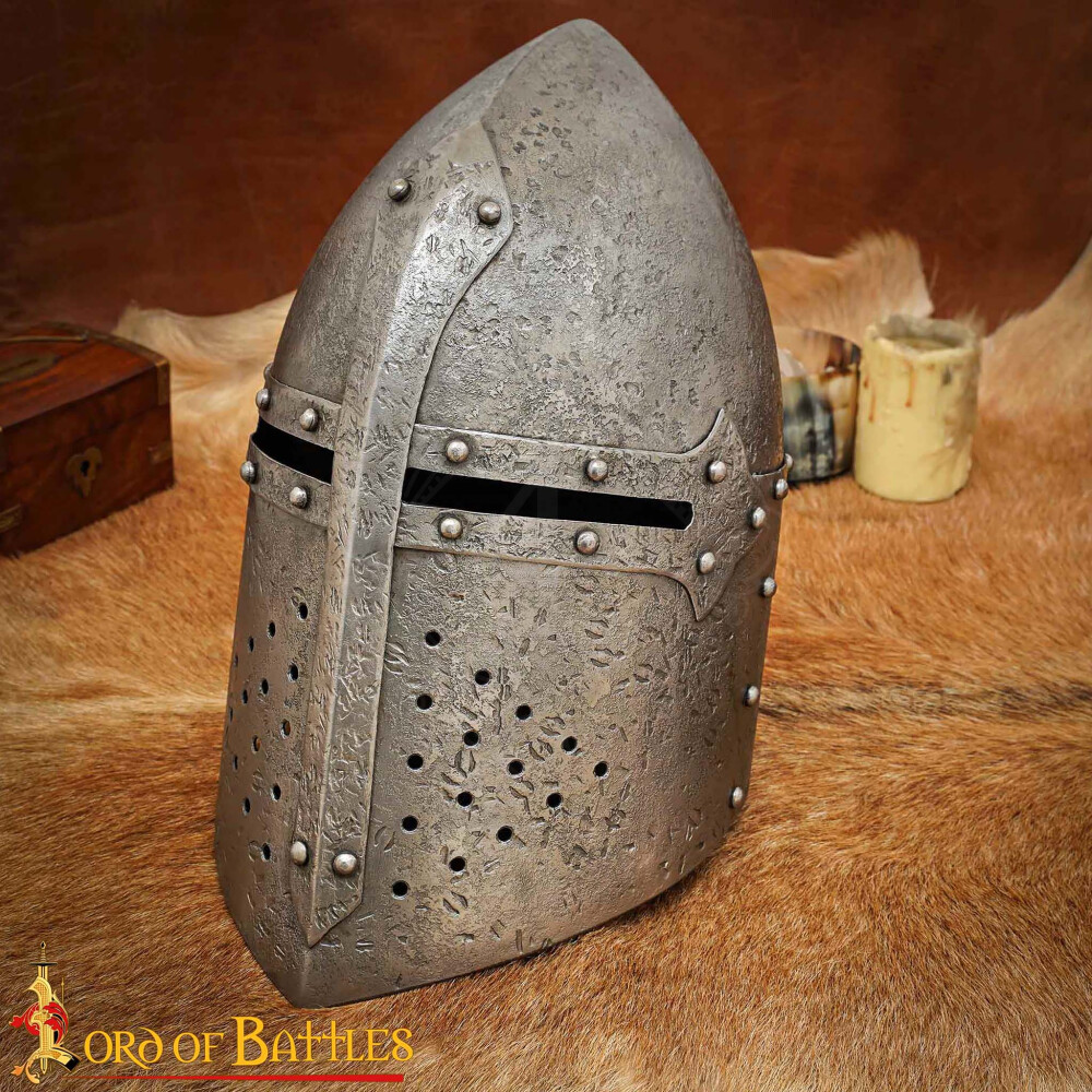 Sugar Loaf Bucket Helm Nantelm 1.6mm steel, 1st half 14th century ...