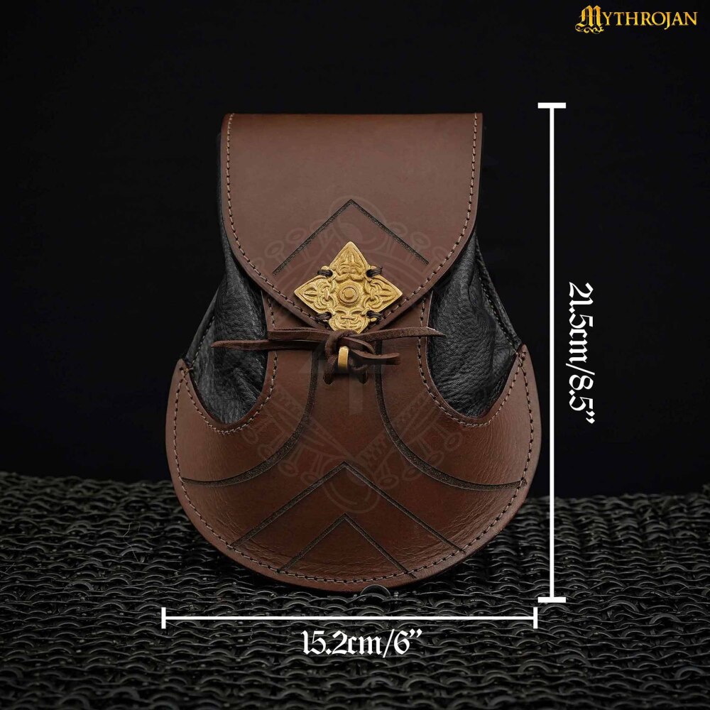 Elven Leather Bag for LARP and Cosplay 21x15cm | Outfit4events