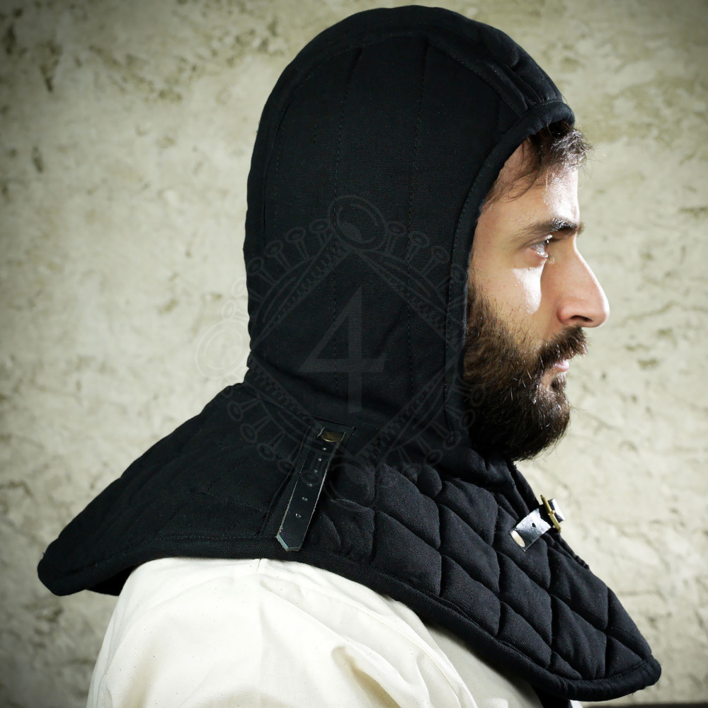 Medieval Padded Arming Cap with Collar | Outfit4events