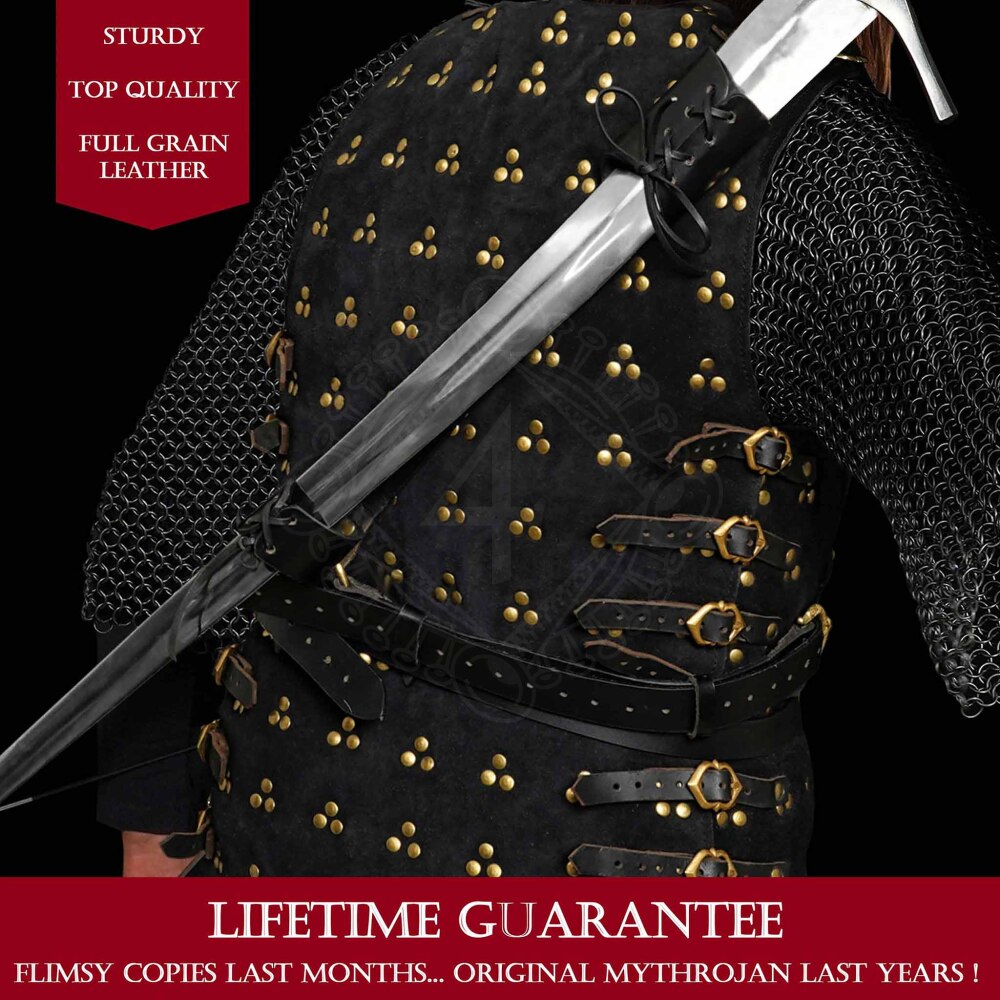 Noble Sword Back Sheath for LARP, Cosplay and Medieval Events, Black ...