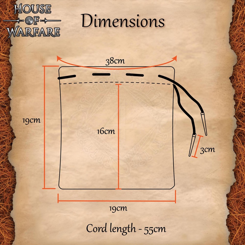 Robust Cotton Canvas Medieval Drawstring Pouch | Outfit4events