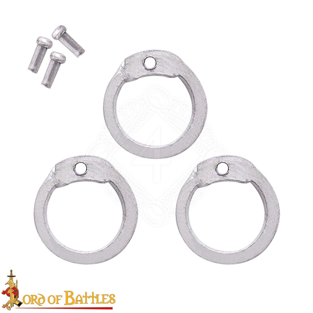 Aluminium Loose Flat Rings with Dome Rivets, Ø10 mm, 16-gauge, 1kg ...