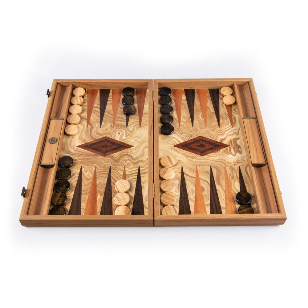 Olive Burl (olive wood checkers) Backgammon | Outfit4events