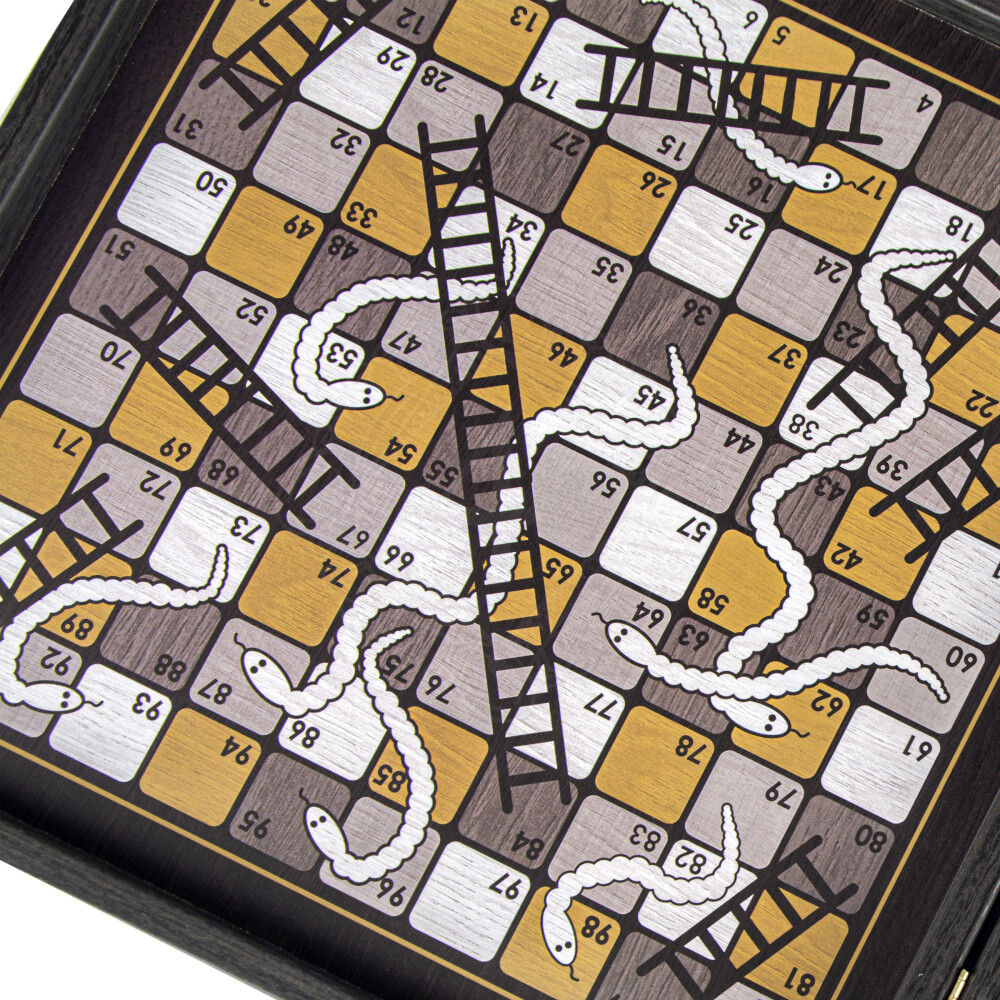 Modern Style - 4 in 1 Combo Game - Chess/Backgammon/Ludo/Snakes ...