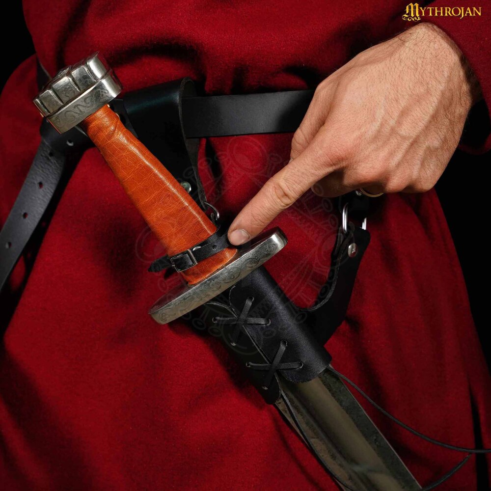 Medieval Leather Sword Frog Universal Rapier Broadsword and Cutlass ...