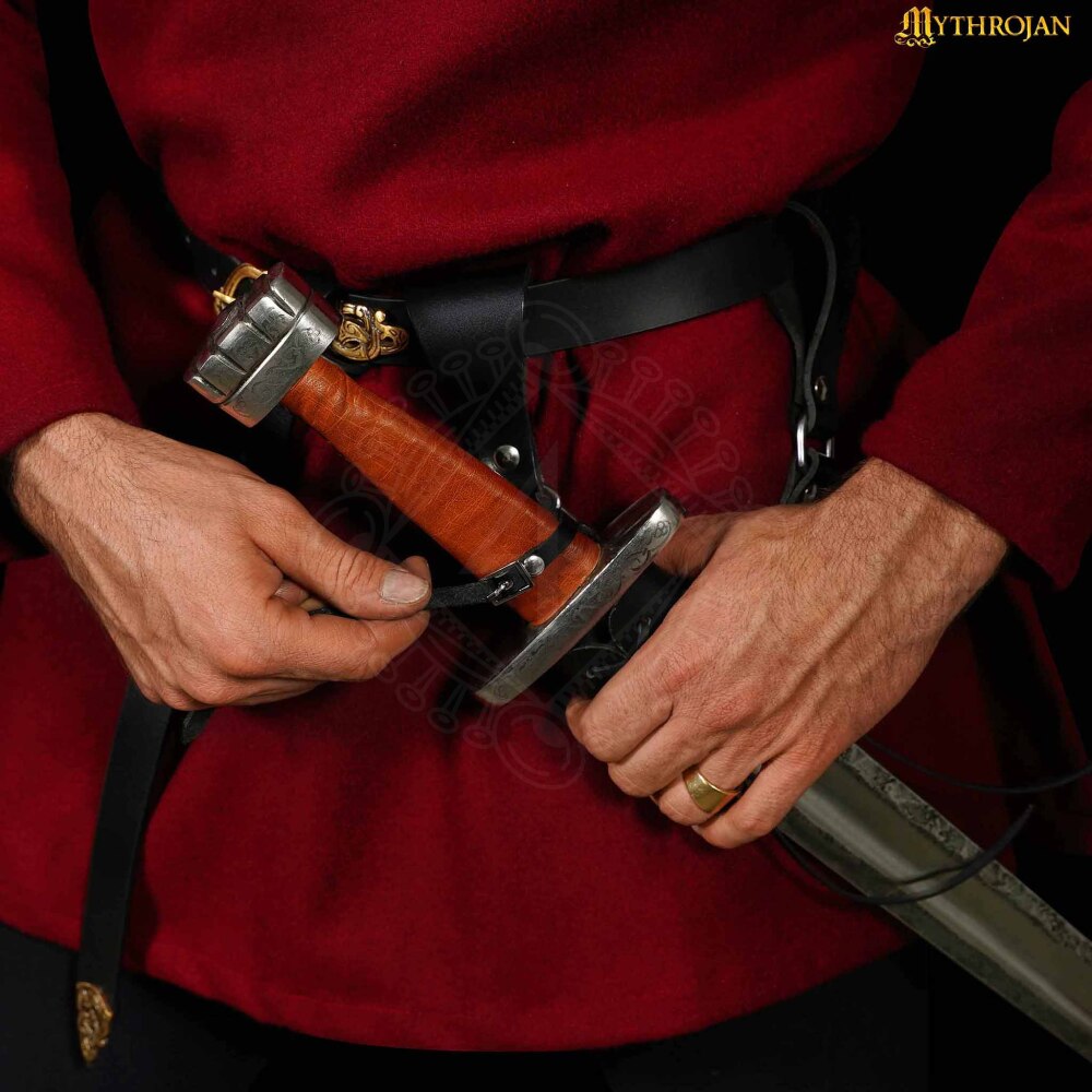 Medieval Leather Sword Frog Universal Rapier Broadsword and Cutlass ...