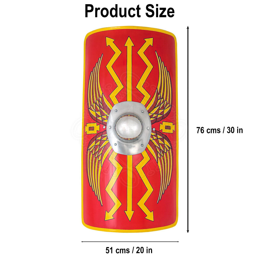 Ornamental Scutum Shield 76x51cm with Steel Umbo | Outfit4events
