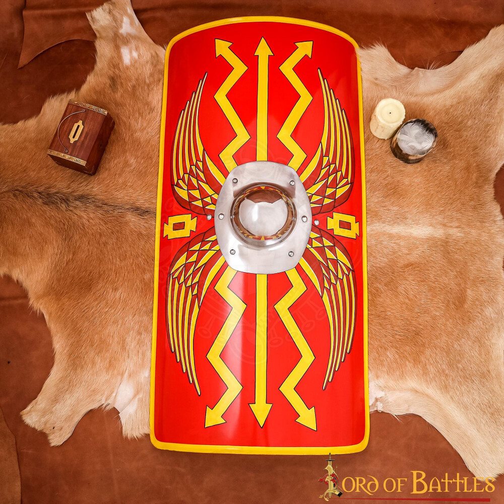 Ornamental Scutum Shield 76x51cm with Steel Umbo | Outfit4events