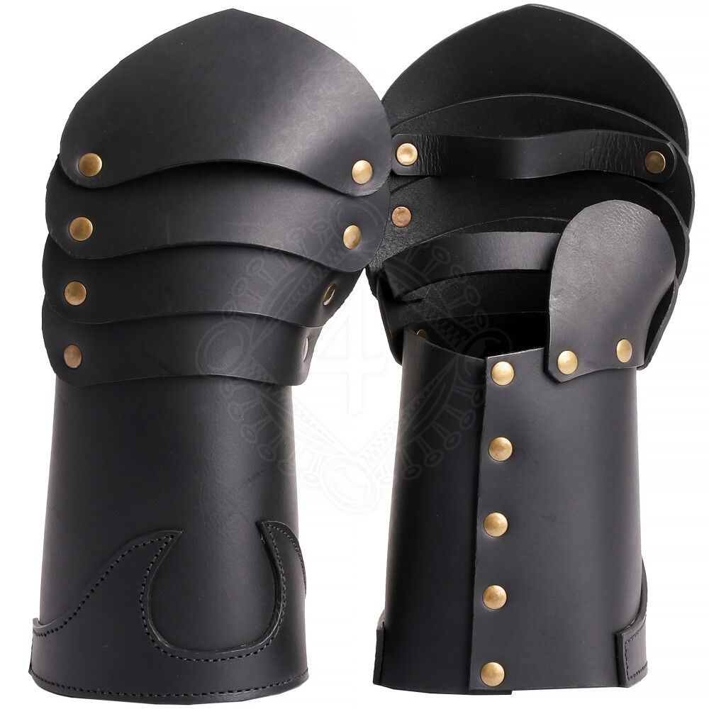 Leather Mitten Gauntlets Brass Riveted | Outfit4events