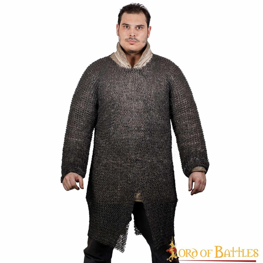 Titanium Chainmail Hauberk, Riveted Flat Rings, ID 9 mm | Outfit4events