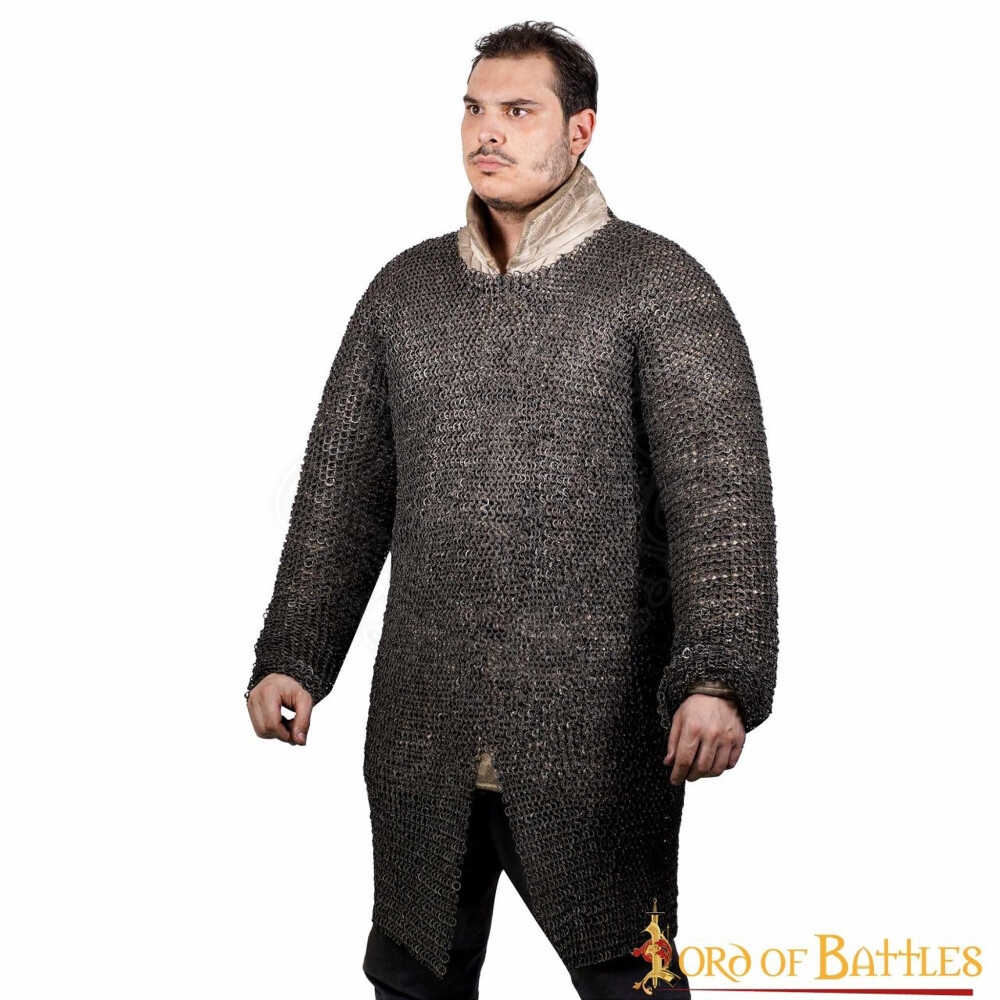 Titanium Chainmail Hauberk, Riveted Flat Rings, ID 9 mm | Outfit4events