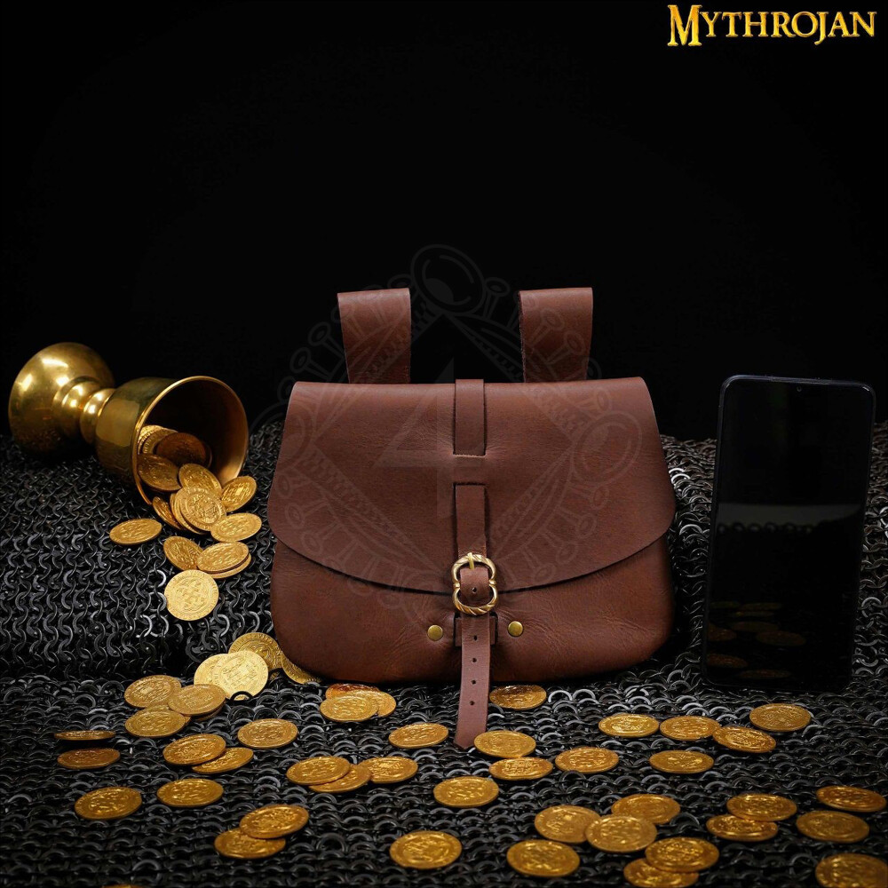 Medieval Leather Bag for SCA LARP reenactment & Ren fairs | Outfit4events