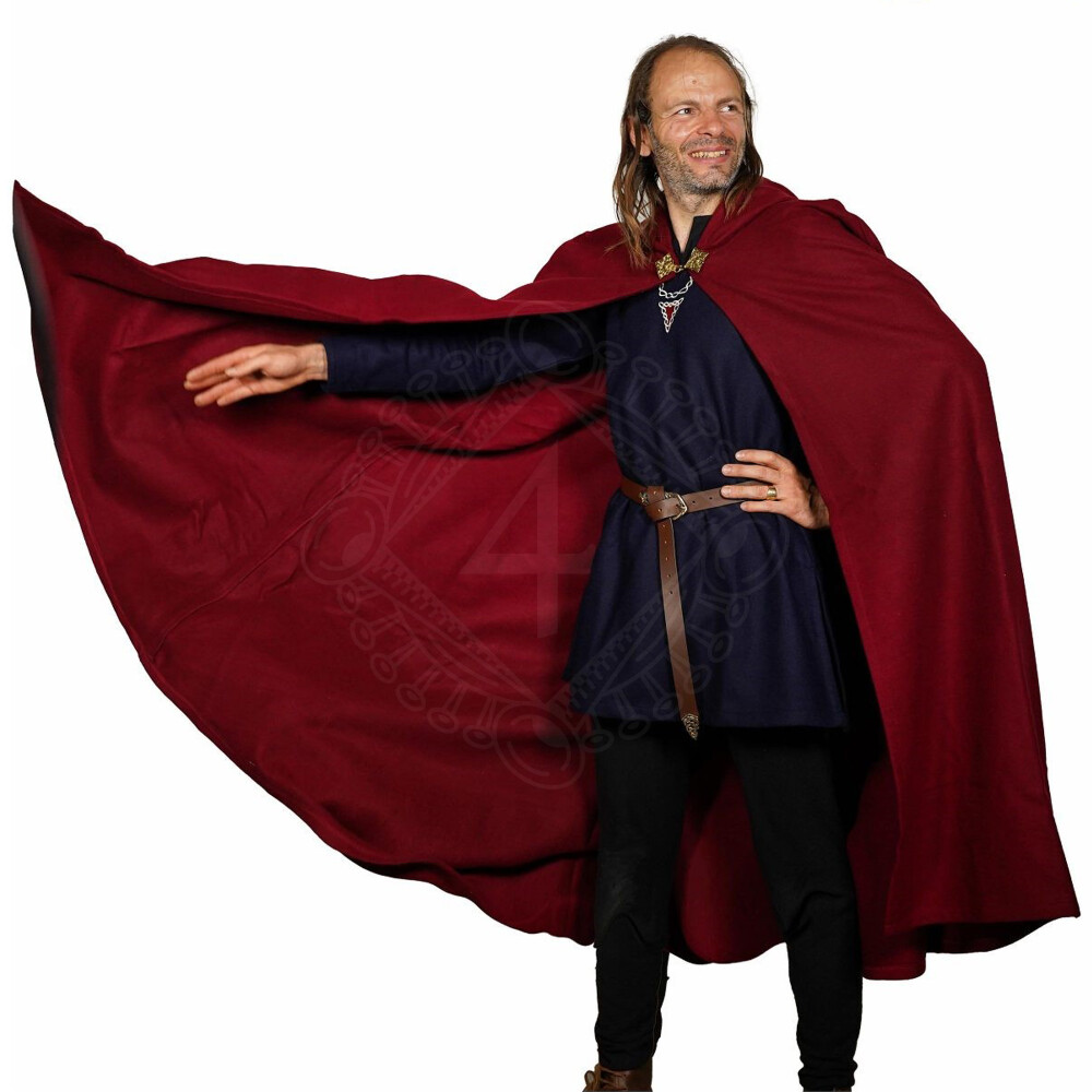 Woolen Hooded Cloak/Cape with Brass Cloak Clasp | Outfit4events