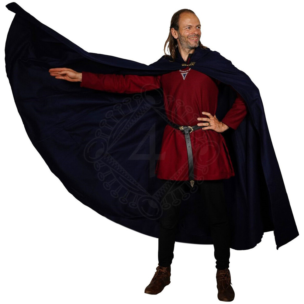 Woolen Hooded Cloak/Cape with Brass Cloak Clasp | Outfit4events