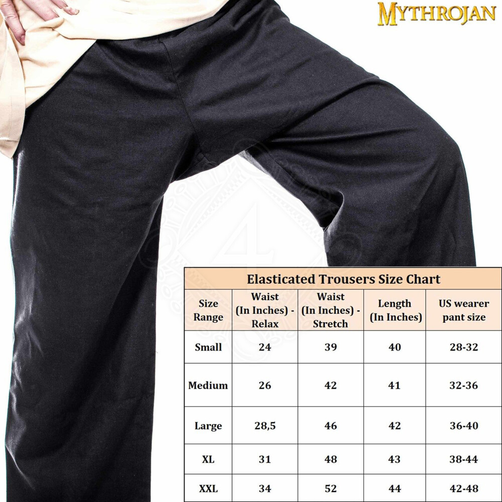 Cotton Trousers in Medieval Pattern for a Viking, Warrior, Pirate ...