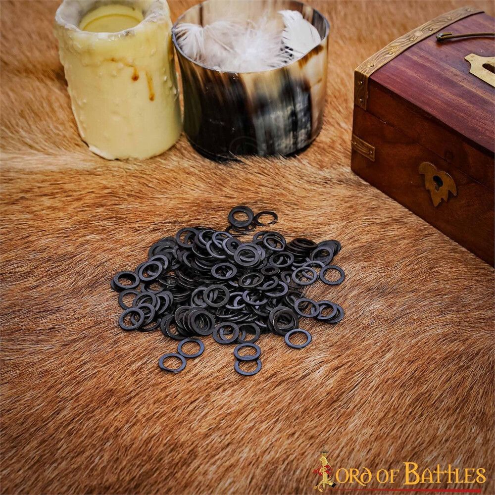 Loose Solid Flat Rings ID 9mm 1.2mm Blackened Mild-steel | Outfit4events