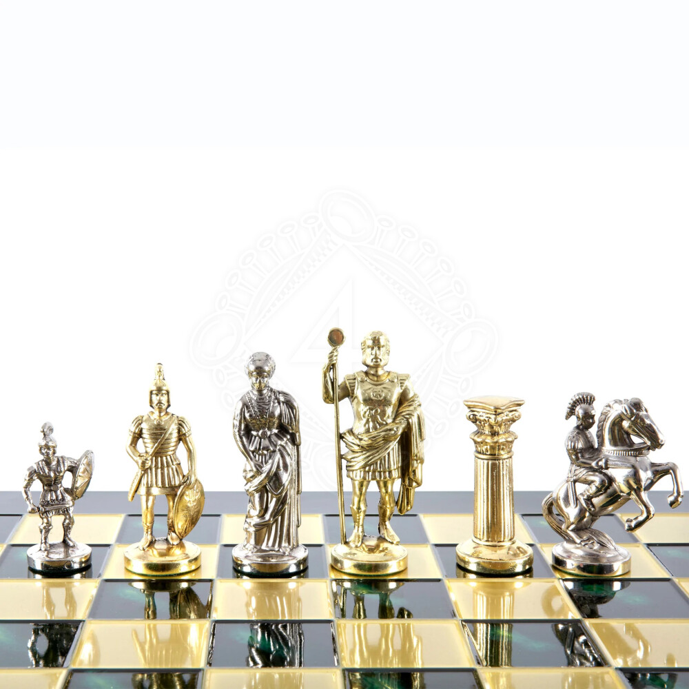 Greek Roman Period Chess Set with gold/silver chessmen and brass ...