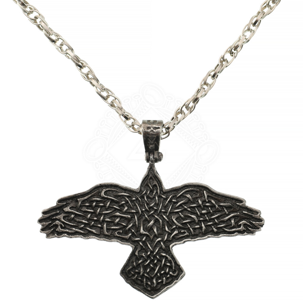 Odin's Raven Pewter Pendant | Outfit4events