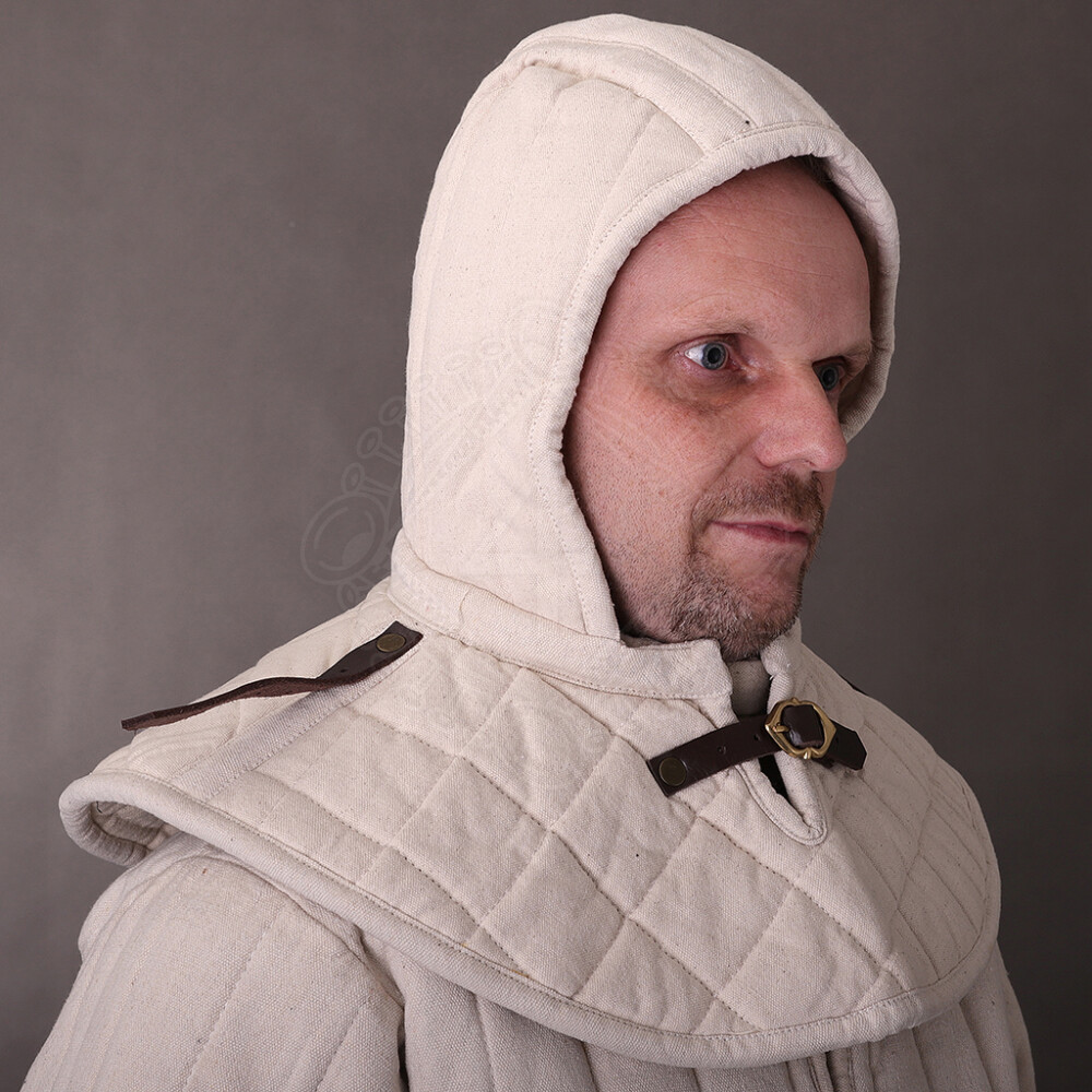 Medieval Padded Arming Cap with Collar | Outfit4events
