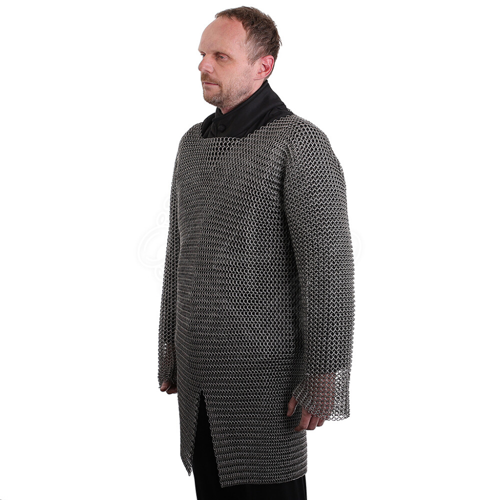 Hauberk Mail Shirt 9mm ID, SPRING STEEL ROUND RING, oil finish ...