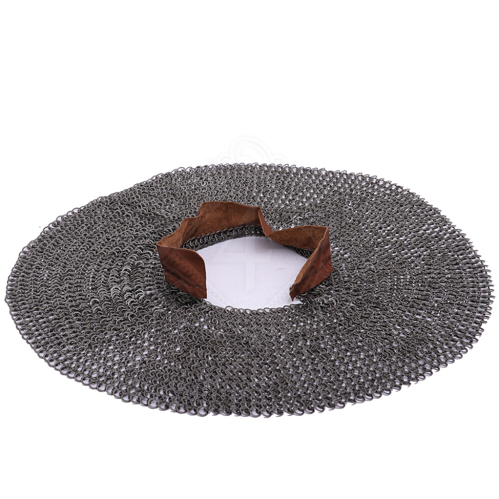 Helmet Aventail from Mild Steel - Alternating Dome Riveted Flat Rings ...