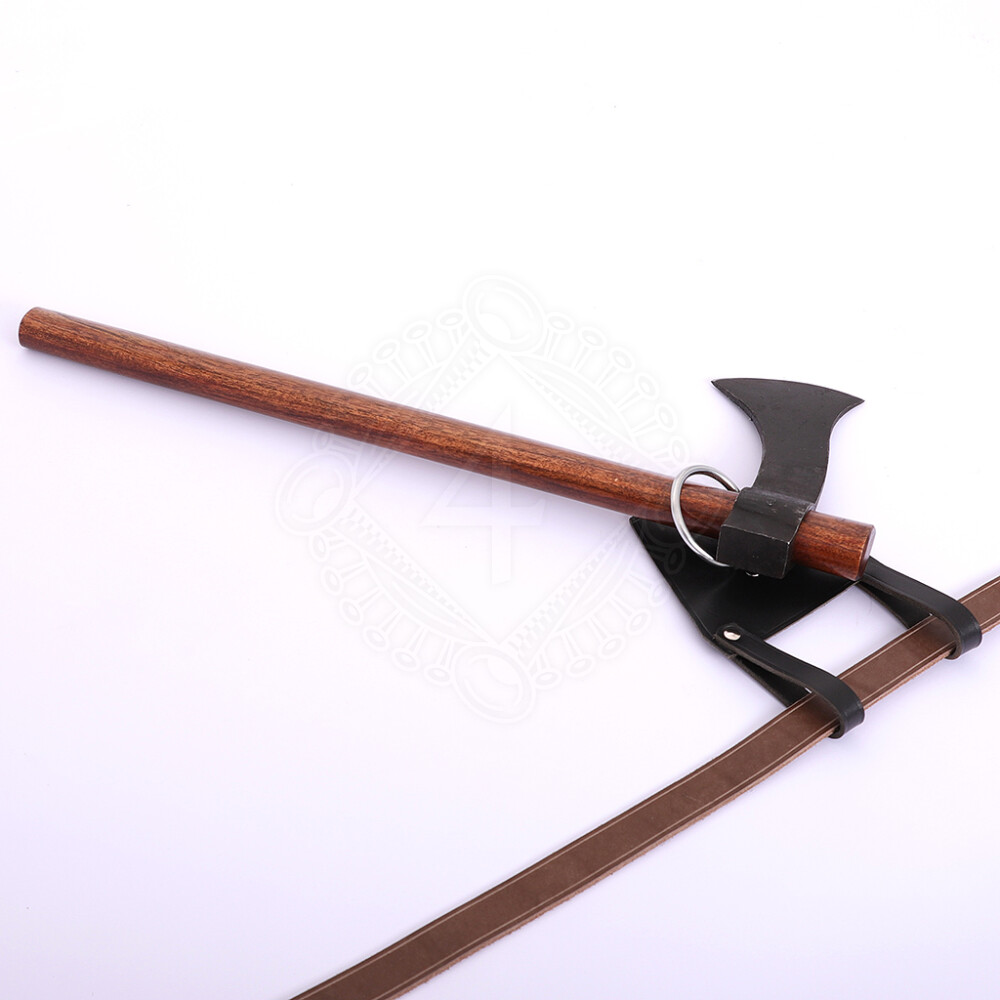 Leather Belt Frog with Metal Ring for Axe or Mace | Outfit4events