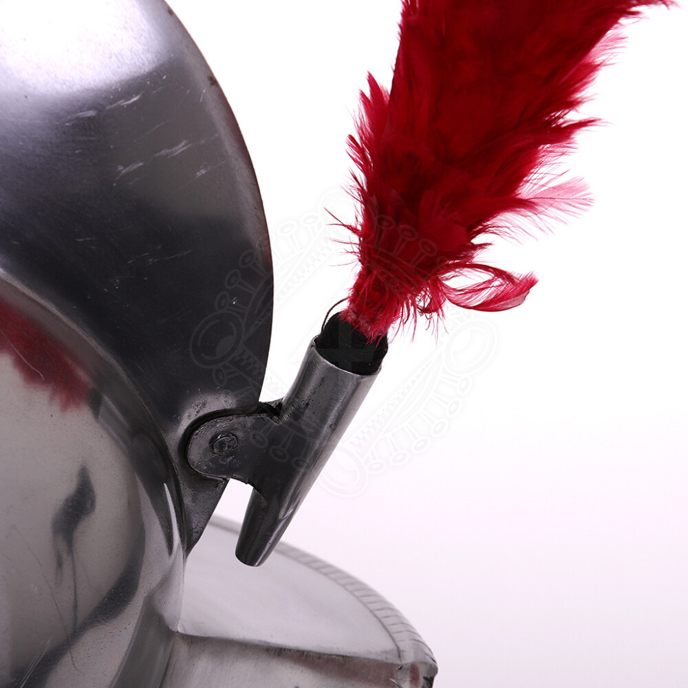 Morion Helm with Red Plume of feathers | Outfit4events