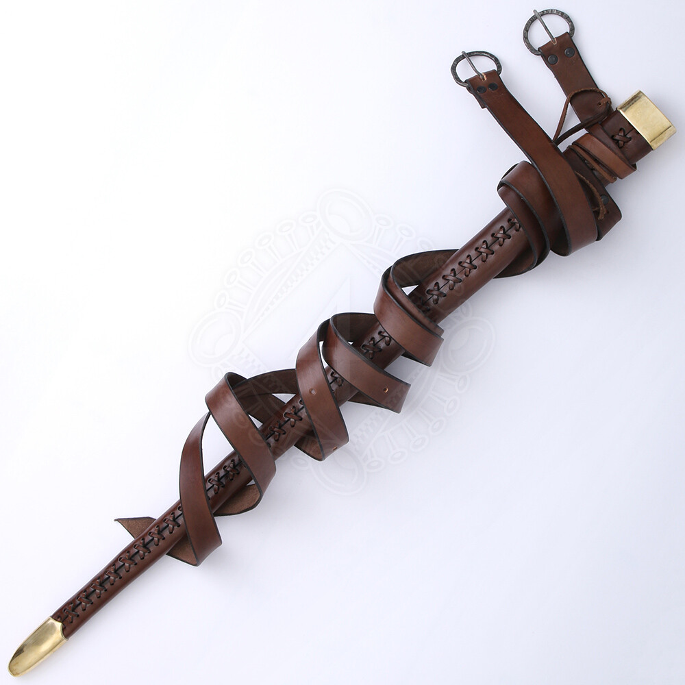 Sword sheath with brass chape and mount black | Outfit4Events