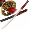 Wakizashi Shimazu wooden red tsuka, Red scabbard | Outfit4events