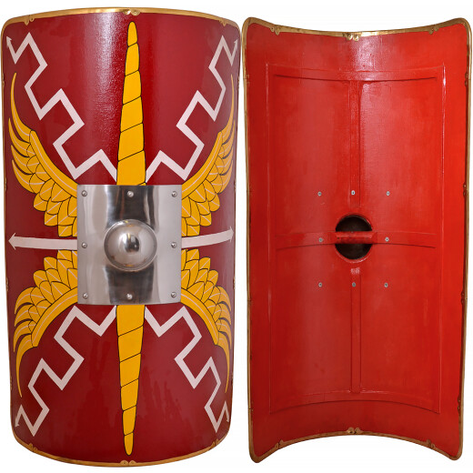 Roman Legionary Shield Scutum with Steel Umbo | Outfit4events