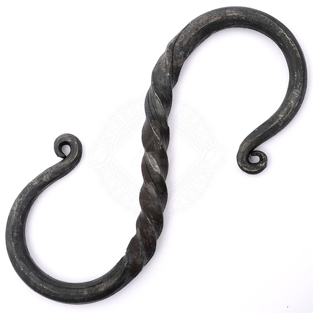 Double hook "S" made of twisted steel 10x4cm, 5Pcs | Outfit4events