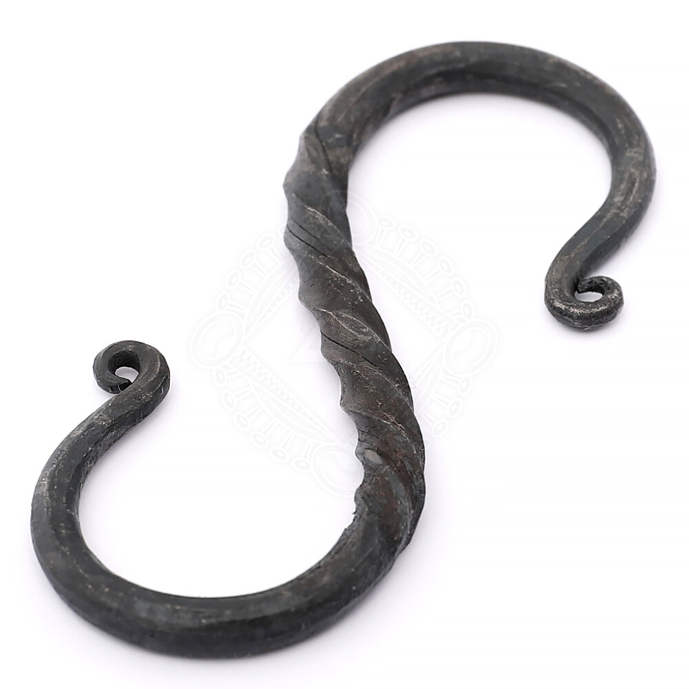 Double hook "S" made of twisted steel 10x4cm, 5Pcs | Outfit4events
