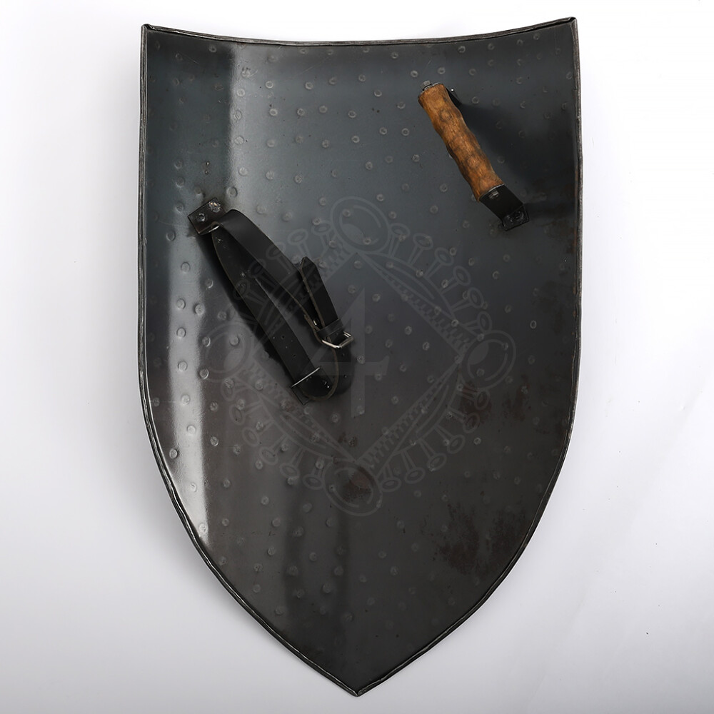 Steel shield with hammered look finish 70x45cm | Outfit4events