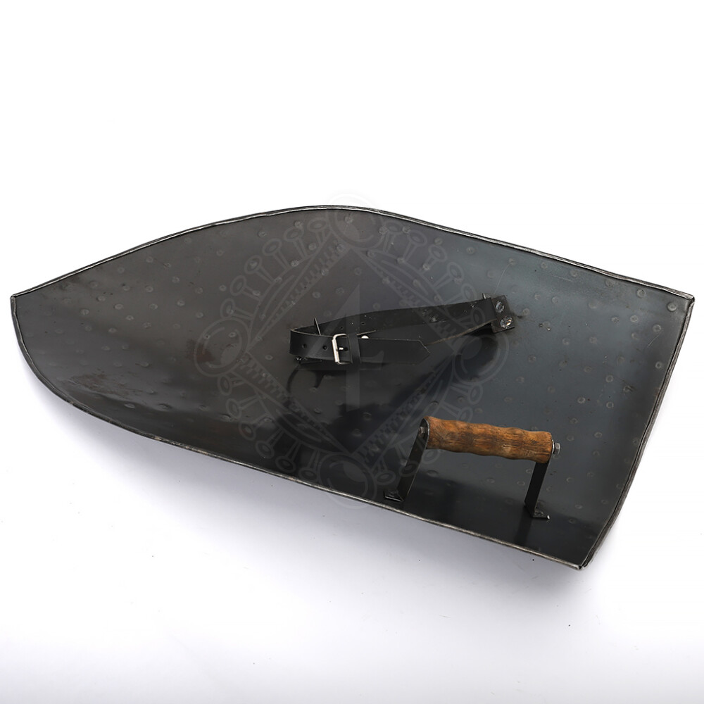Steel shield with hammered look finish 70x45cm | Outfit4events