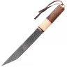 Broken Back Seax, Viking Knife with Damascus Steel Blade and Wood-and ...