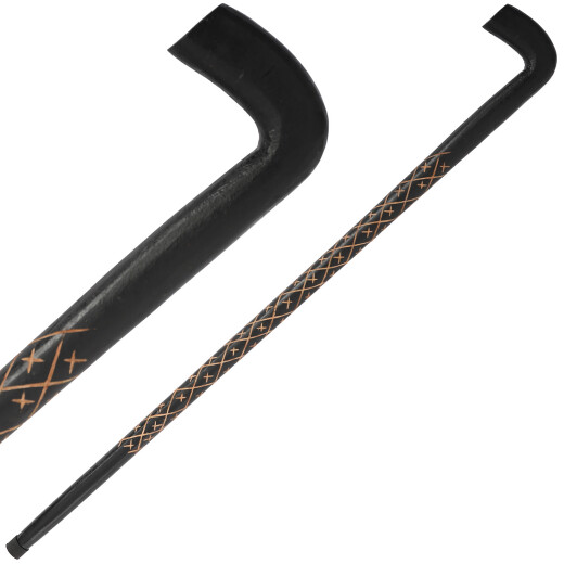 Hand-carved walking cane with curved handle | Outfit4events