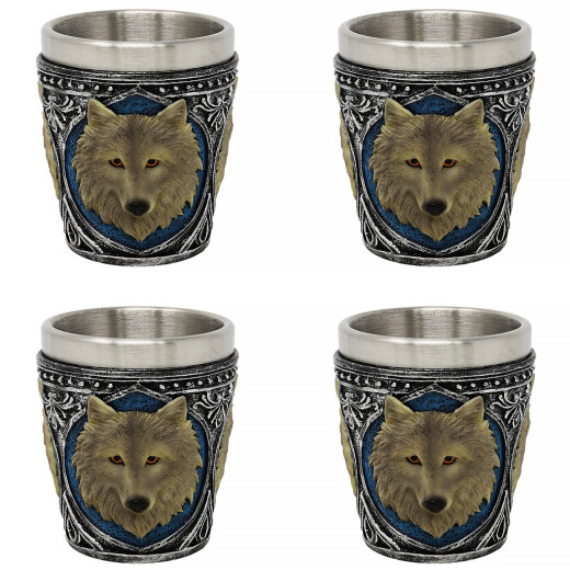 Shot glass "Brown Wolf" set of 4 | Outfit4events