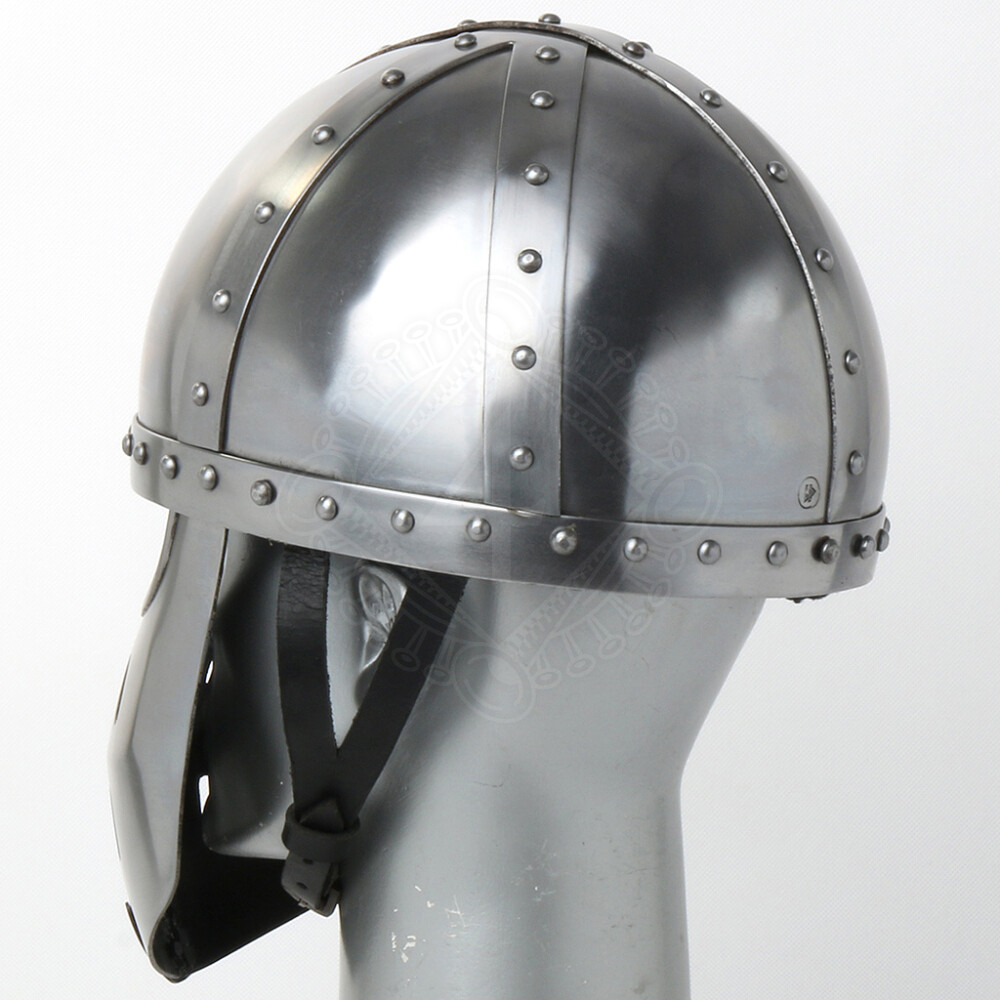 Late medieval helmet Spangenhelm with face plate - Size L | Outfit4Events