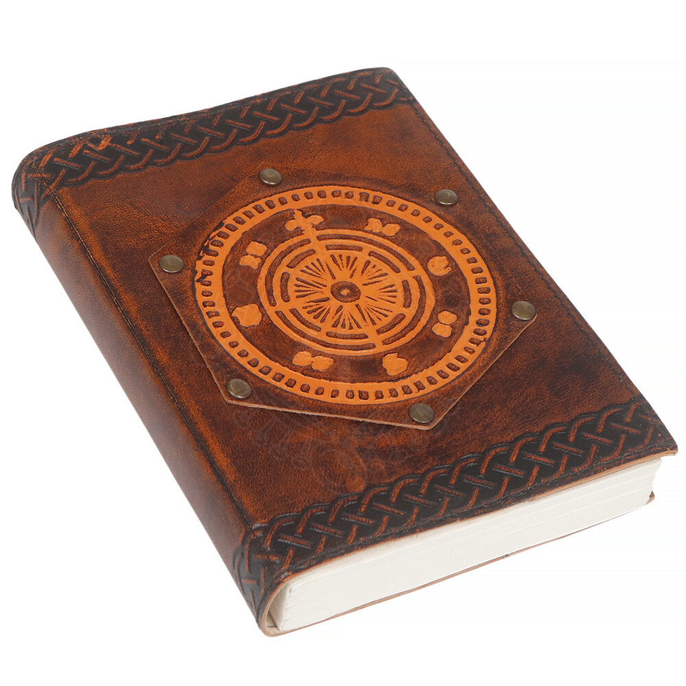 Leather notebook with nautical compass symbol | Outfit4events