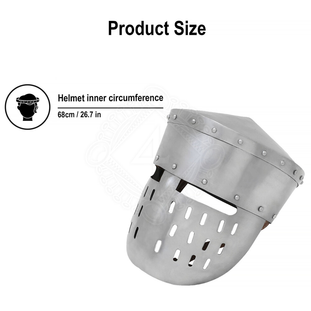 Bucket helmet with fixed visor, 13th century | Outfit4events