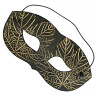 Venetian Eye Mask made of genuine leather with a maple leaf motif ...