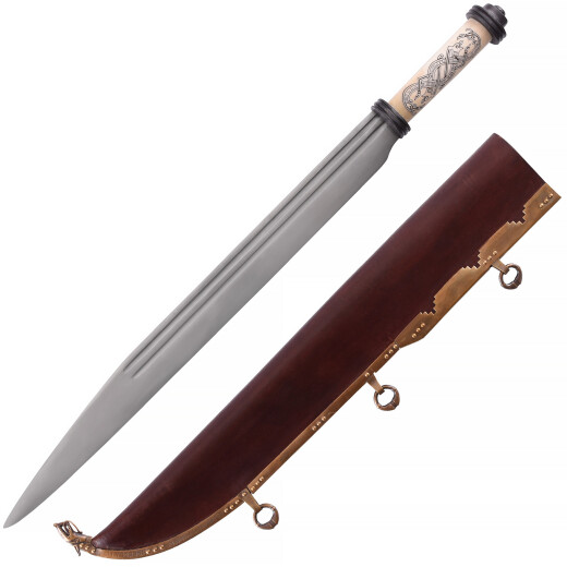 Wikinger-Langsax mit Knochengriff im Jellinge-Stil, 10. Jh. | Outfit4events