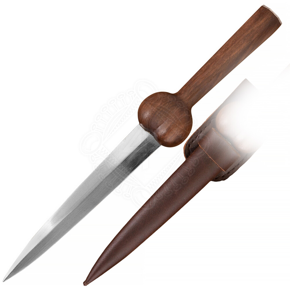 Short Bollock Dagger with leather sheath | Outfit4events