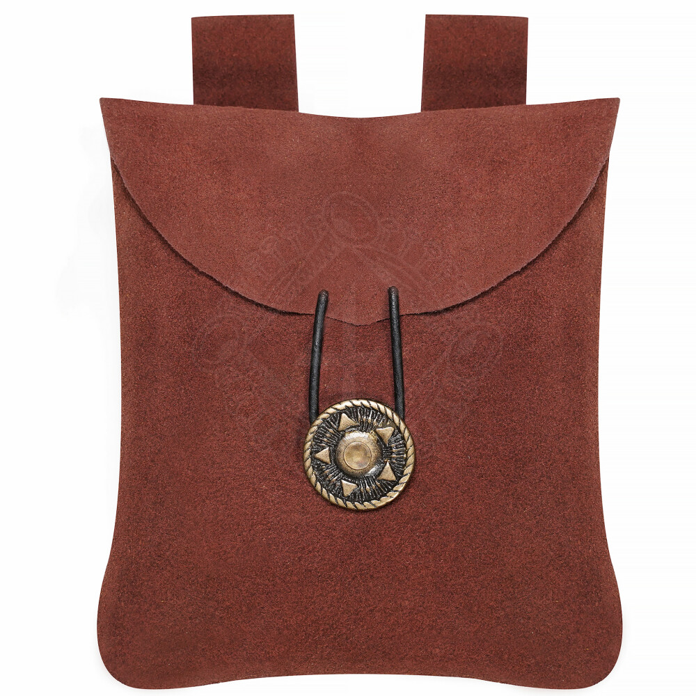Medieval suede belt pouch 13x13cm | Outfit4events