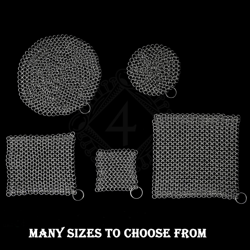 Stainless Steel Chain Mesh Scrubber 12cm or 17cm Diameter | Outfit4events