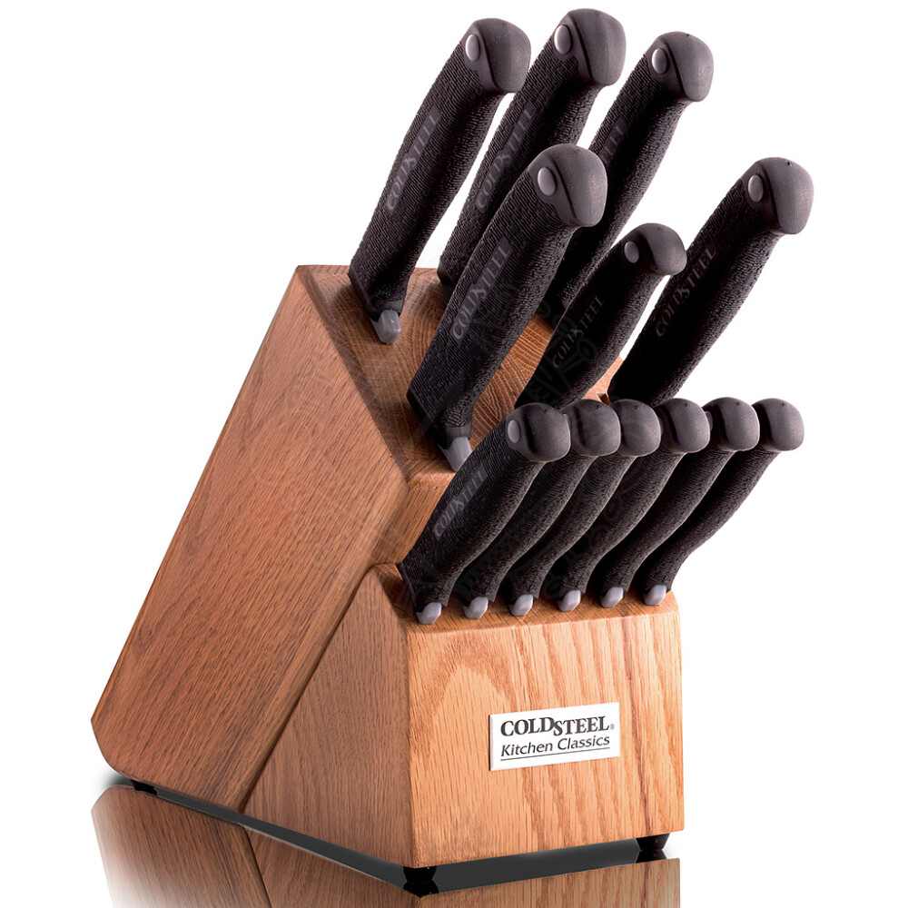 Knife block with optional 12 Kitchen Knives - incl. knives | Outfit4events